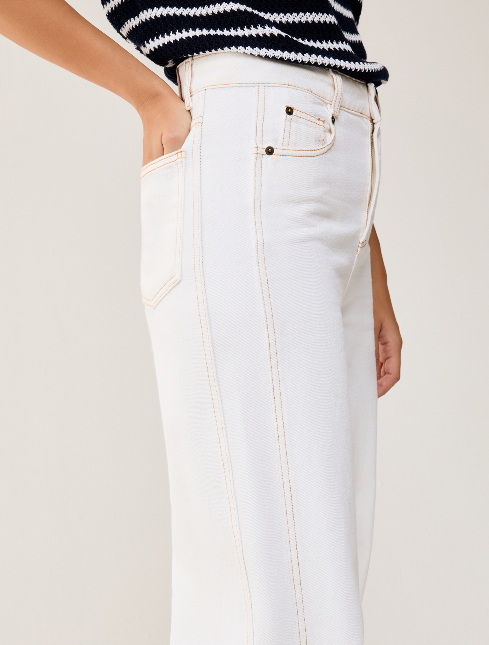 Balloon-cut jeans, white | Pennyblack