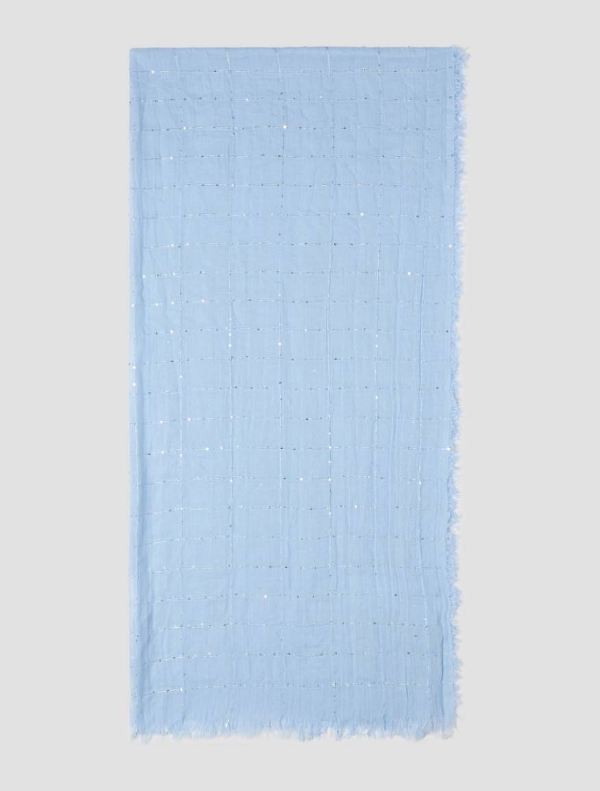 Micro-sequin stole, light blue | Pennyblack